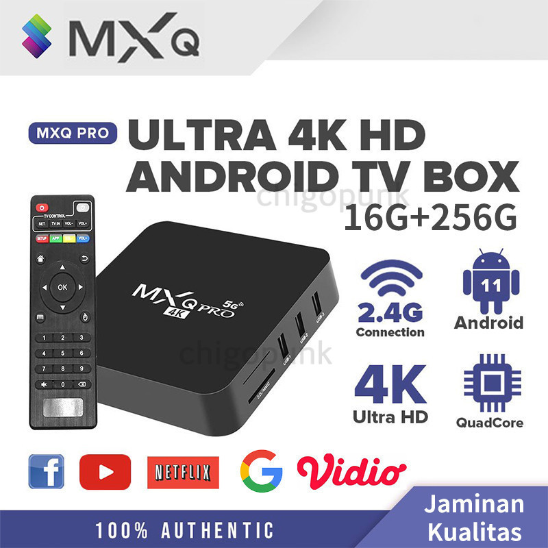 Jual Android Tv Box MXQ Pro Android 12.0os 2.4G WIFI 16gb Ram 256gb Rom ...