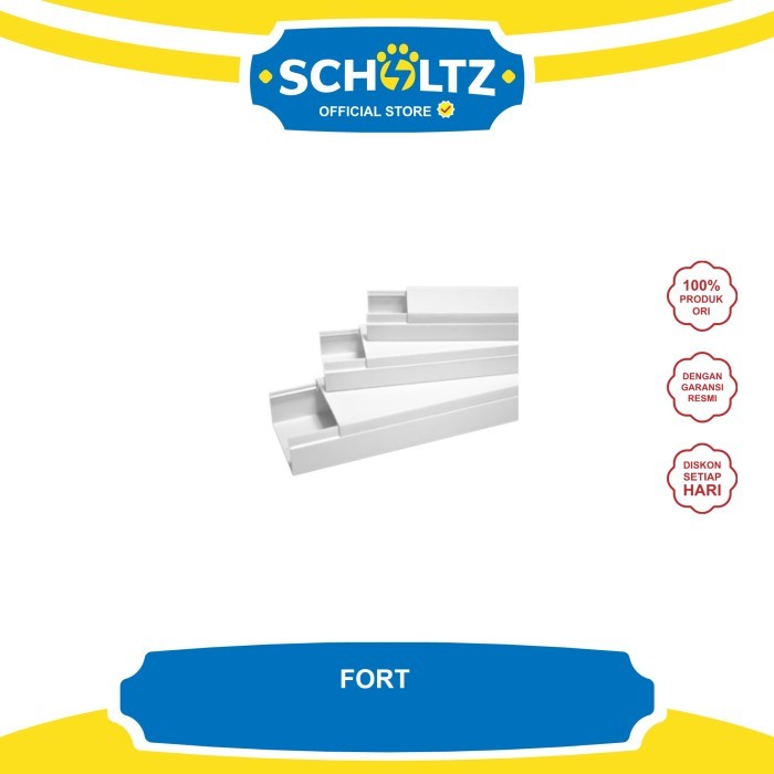 Jual FORT PVC CABLE TRUNKING DUCT (16MM*16MM*1.7M) FTD1616-2 | Shopee ...