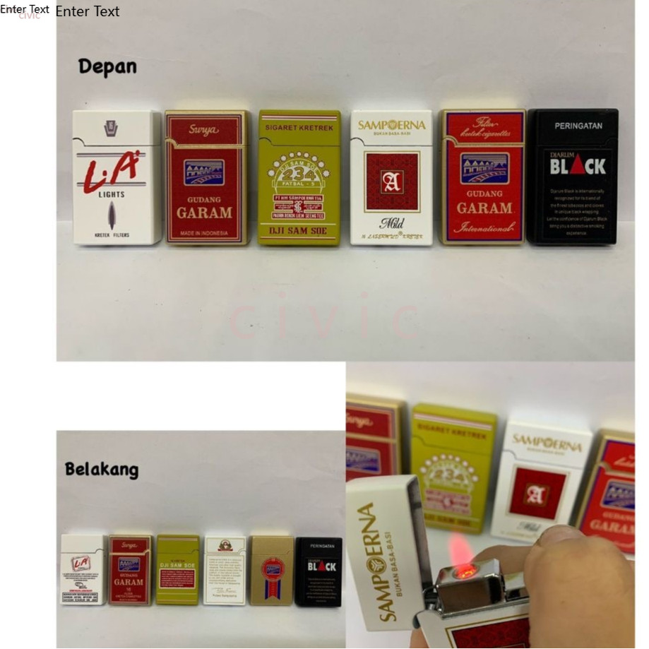 Jual Korek Api Gas Api Las Model Dupont Motif Kotak Unik ZC-2046(korek ...