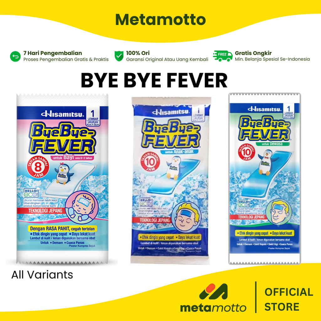 Jual Bye Bye Fever Bayi, Anak dan Dewasa (1 Lembar) - Metamotto ...
