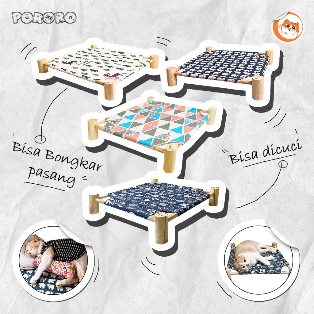 Jual AD12W PORORO Tempat Tidur Kucing Pet Bed Kasur Kucing | Shopee ...