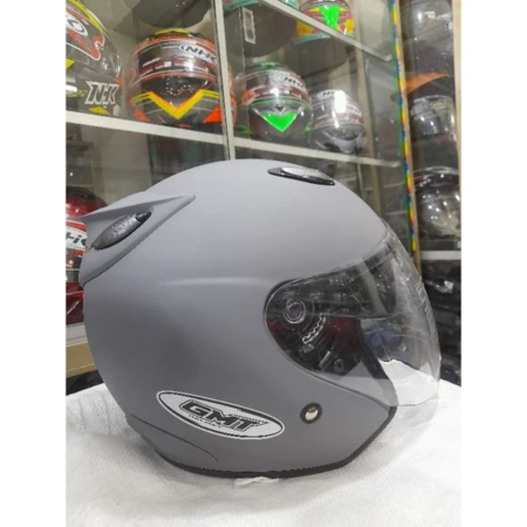 Jual Helm Sepeda Motor Half Face Double Visor GMT Original | Shopee ...