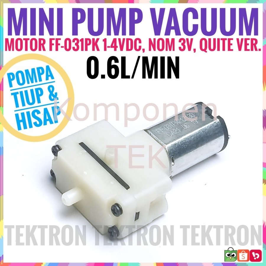Jual Mini Pump Vacuum 3V Pompa Vakum Tiup Hisap Sedot 1-4V 3.7V 0.6L ...