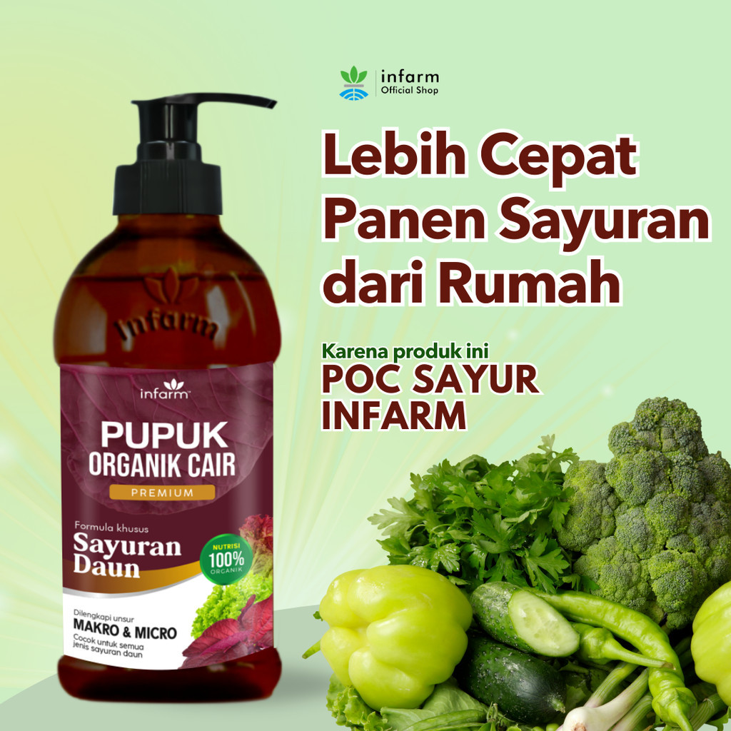 Jual Infarm Pupuk Organik Cair Tanaman Daun / Sayur 500mL POC Kompos ...
