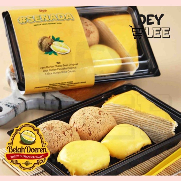 Jual BELAH DOEREN Paket Senada Durian Pancake Chewy Soes Mille Crepes ...