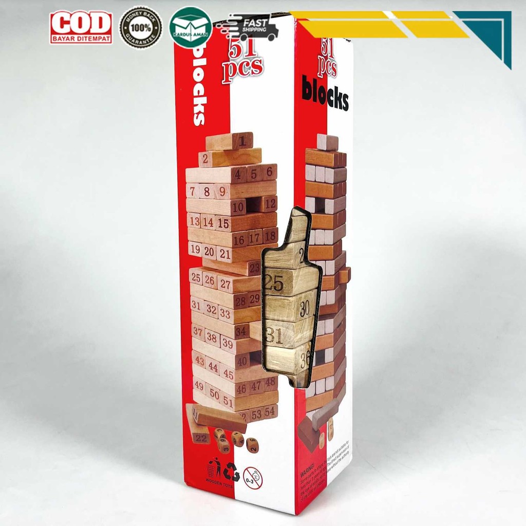 Jual FreeGIFT Mainan Anak Permainan Balok Susun Uno Stacko Fun Party ...