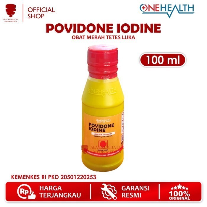 Jual OneHealth Povidone Iodine 100ml Antiseptik P3K Obat Tetes Luka ...