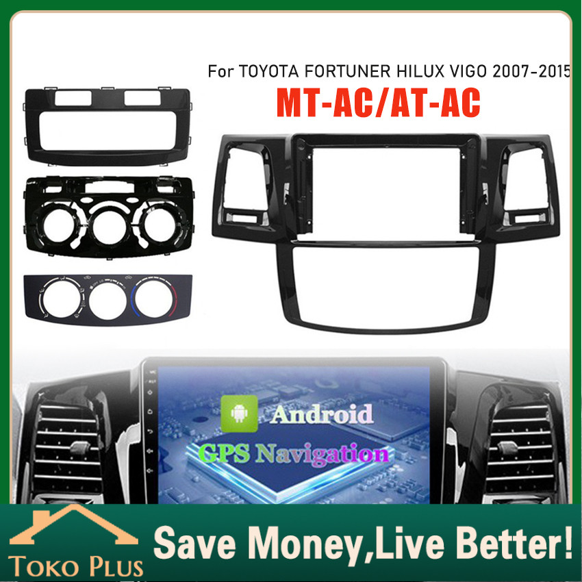 Jual Frame Head Unit Android 9 inch Toyota Fortuner Hilux Vigo Auto AC ...