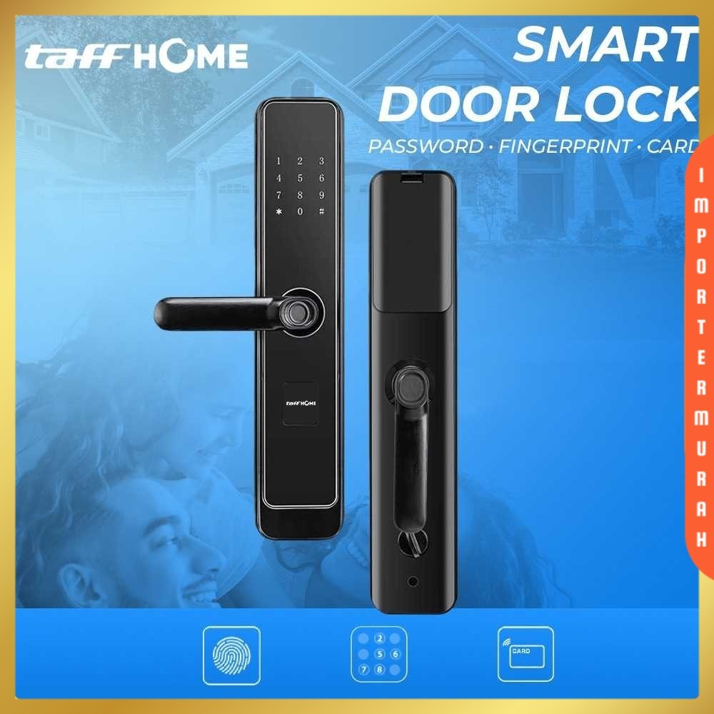 Jual TaffHOME Smart Door Lock Password Fingerprint Card RFID Alarm - XR24 | Shopee Indonesia