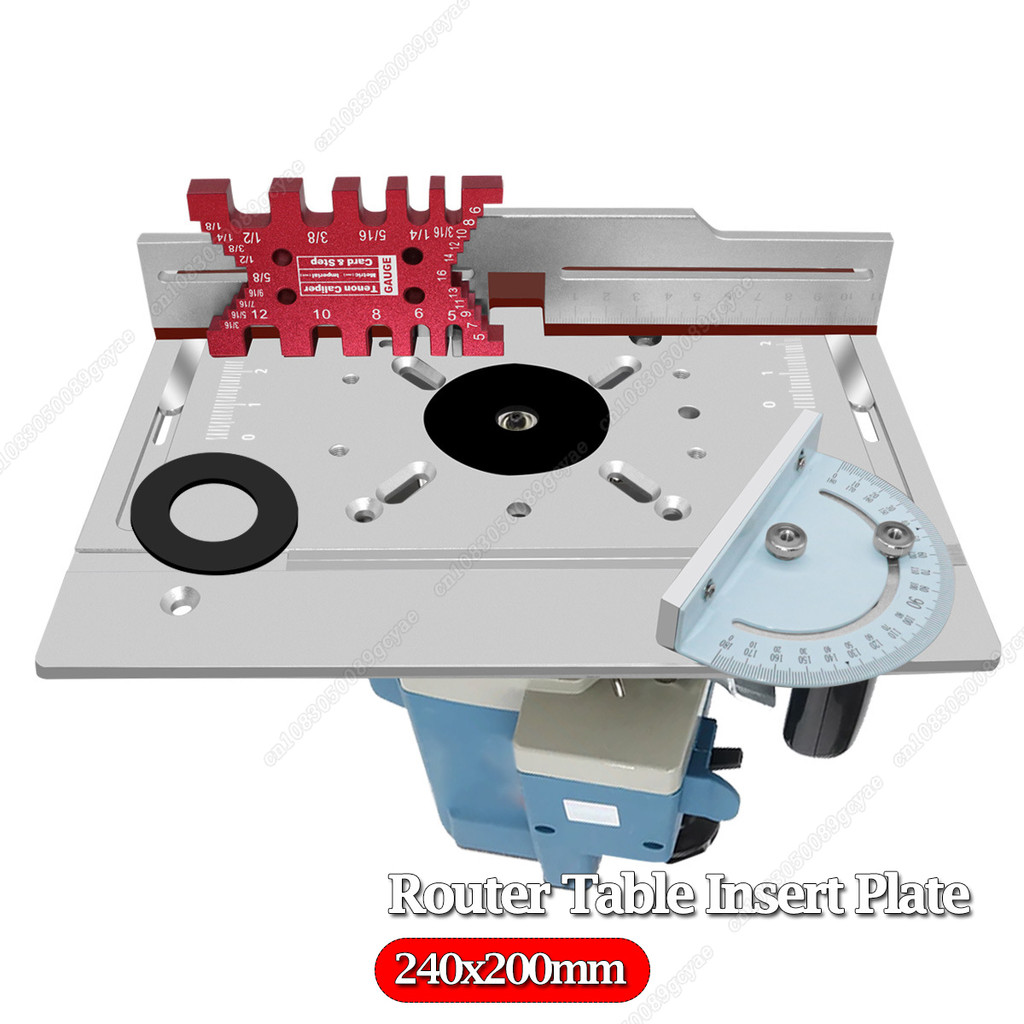 Jual Aluminium Router Table Insert Plate with Sliding Tenoning Fence ...