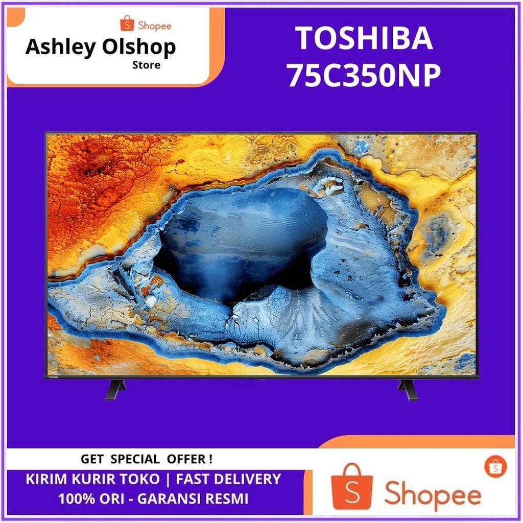 Jual TV 75 Inch Toshiba 75C350NP 4K UHD Toshiba 75 C350 NP Google TV ...