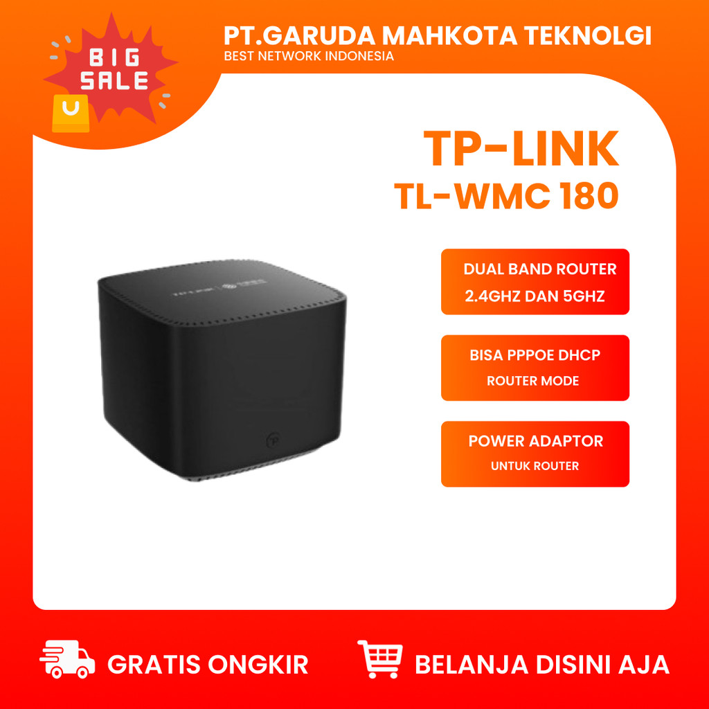 Jual TP-LINK TL WMC 180 DUAL BAND ROUTER 2.4GHZ DAN 5GHZ | Shopee Indonesia