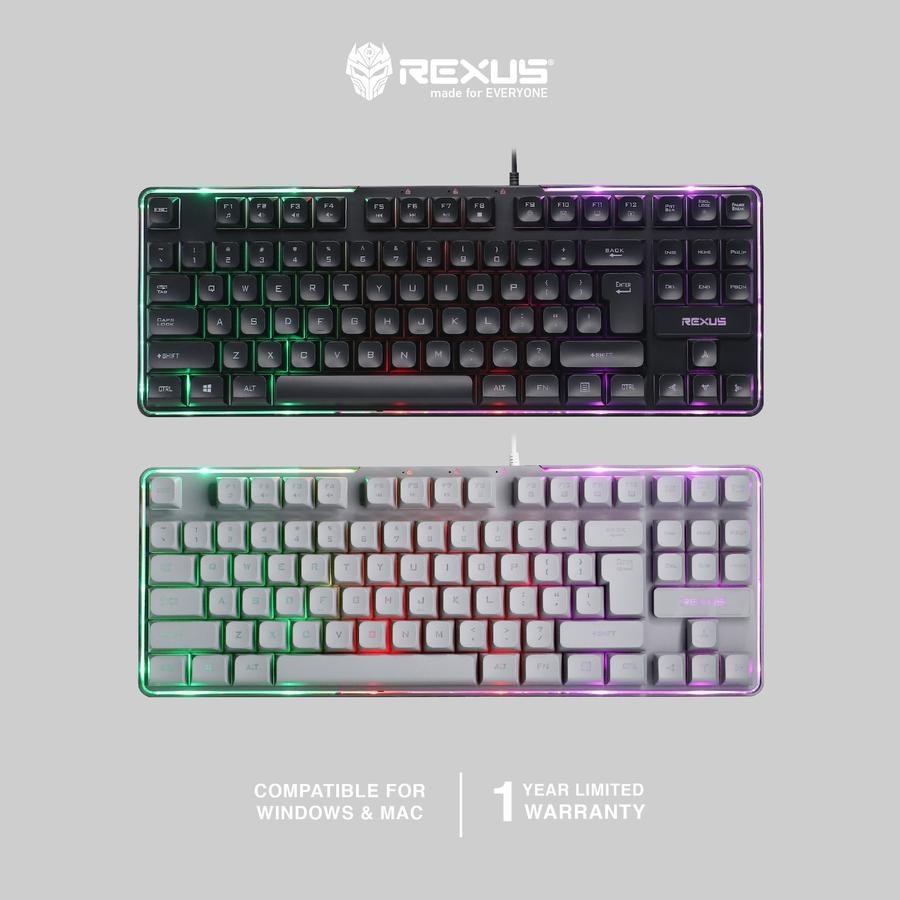 Jual Rexus Battlefire K9L K-9L Wired Membrane Gaming Keyboard TKL ...