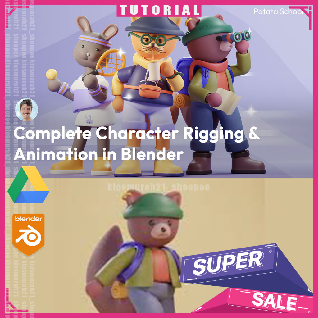 Jual Blender 3D - Character rigging and animation in Blender 3D Blender Tutorial | Shopee Indonesia