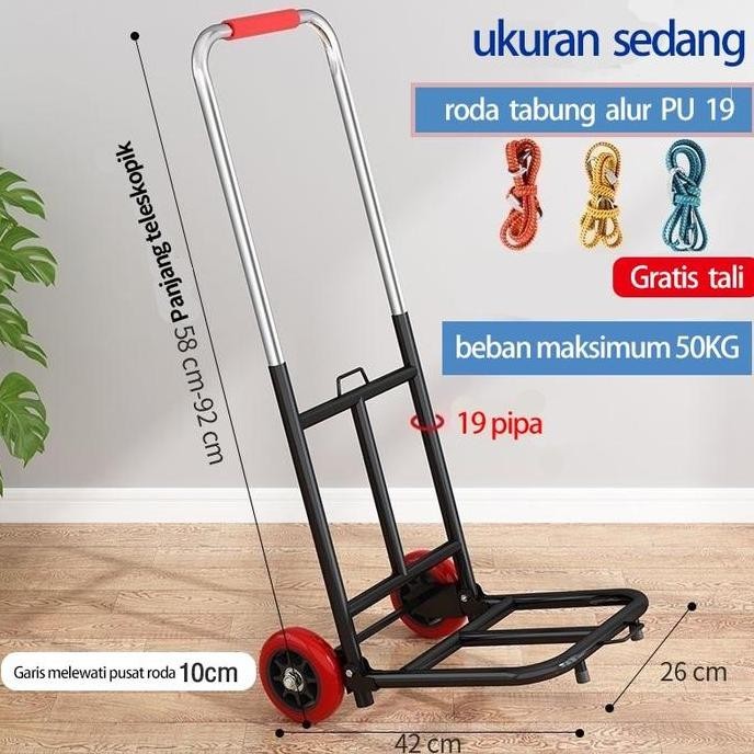 Jual TROLI ANGKUT REAIM RINGAN DAN PRAKTIS TROLEY LIPAT BAWA AQUA GALON ...