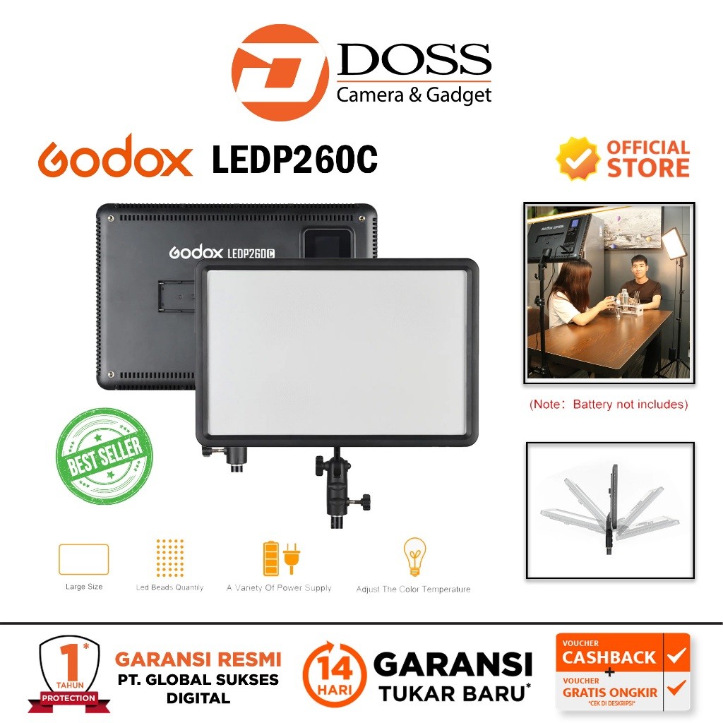 Jual Godox LEDP 260C Video Light / Godox LEDP260C | Shopee Indonesia