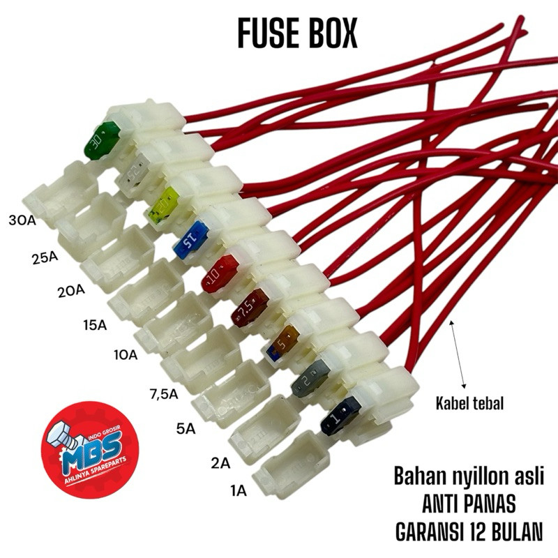 Jual GROSIR FUSE BOX MINI PLUS RUMAH SIKRING TANCEP 1A 2A 5A 7,5A 10A ...