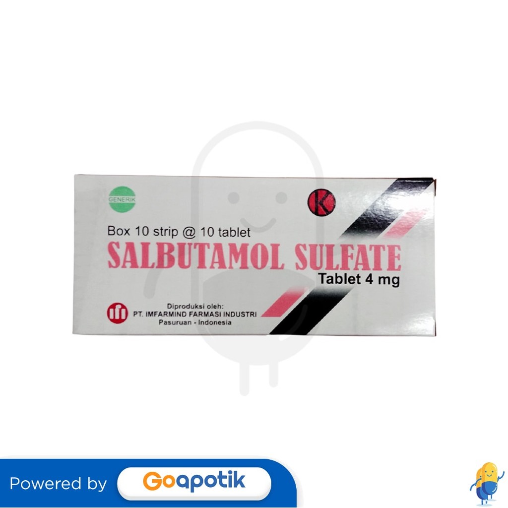 Jual Salbutamol Sulfate Imfarmind 4 Mg Box 100 Tablet | Shopee Indonesia