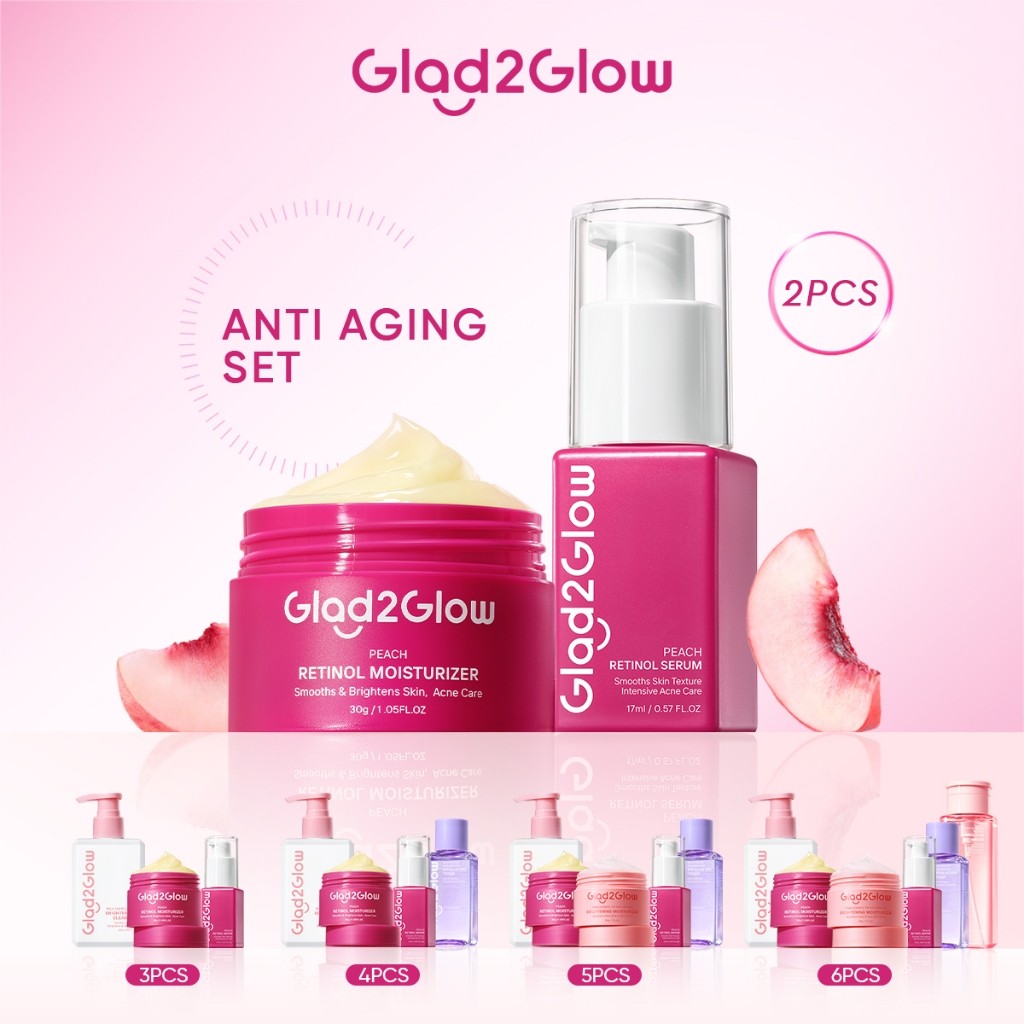 Jual 【G2G】Glad2 Glow 2/3/4/5/6PCS Retinol Renew Anti Aging Set/Retinol ...