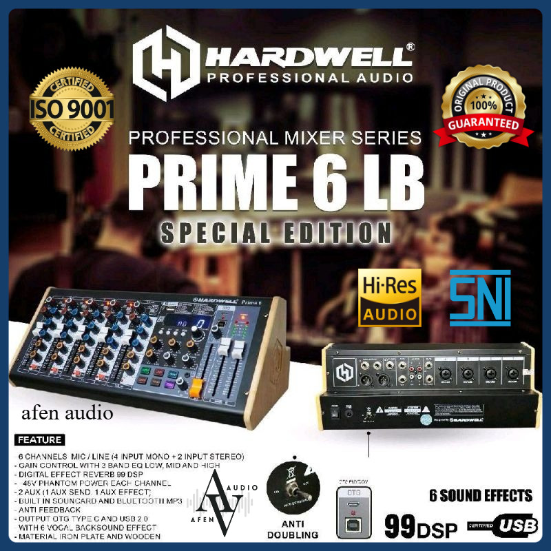 Jual Mixer Audio Hardwell Prime 6 LB / With Loopback Anti Doubling Live Streaming 6 Channel ...