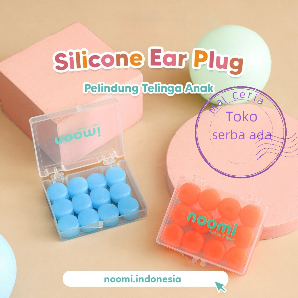 Jual Noomi - Ear Plug Silicone | Pelindung Telinga Anak Silikon ...