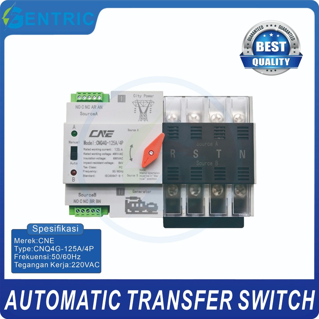 Jual Auto Transfer Switch ATS 4P 125A BEST QUALITY | Shopee Indonesia