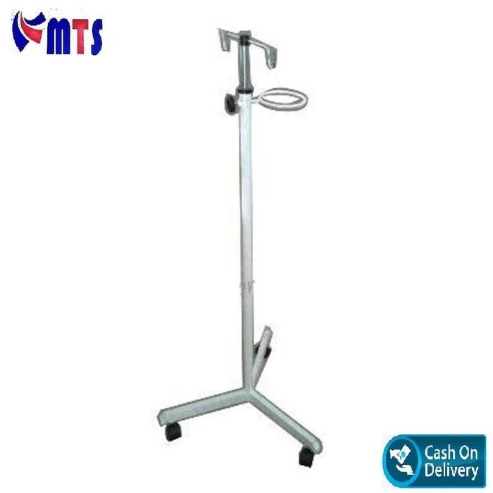 Jual Tiang Infus Kaki 3 Roda Standar Standard Infus Stainless Steel ...