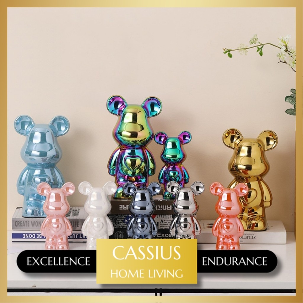 Jual Pajangan Patung Beruang Ornamen Dekorasi Hiasan Rumah Keramik Kaws ...