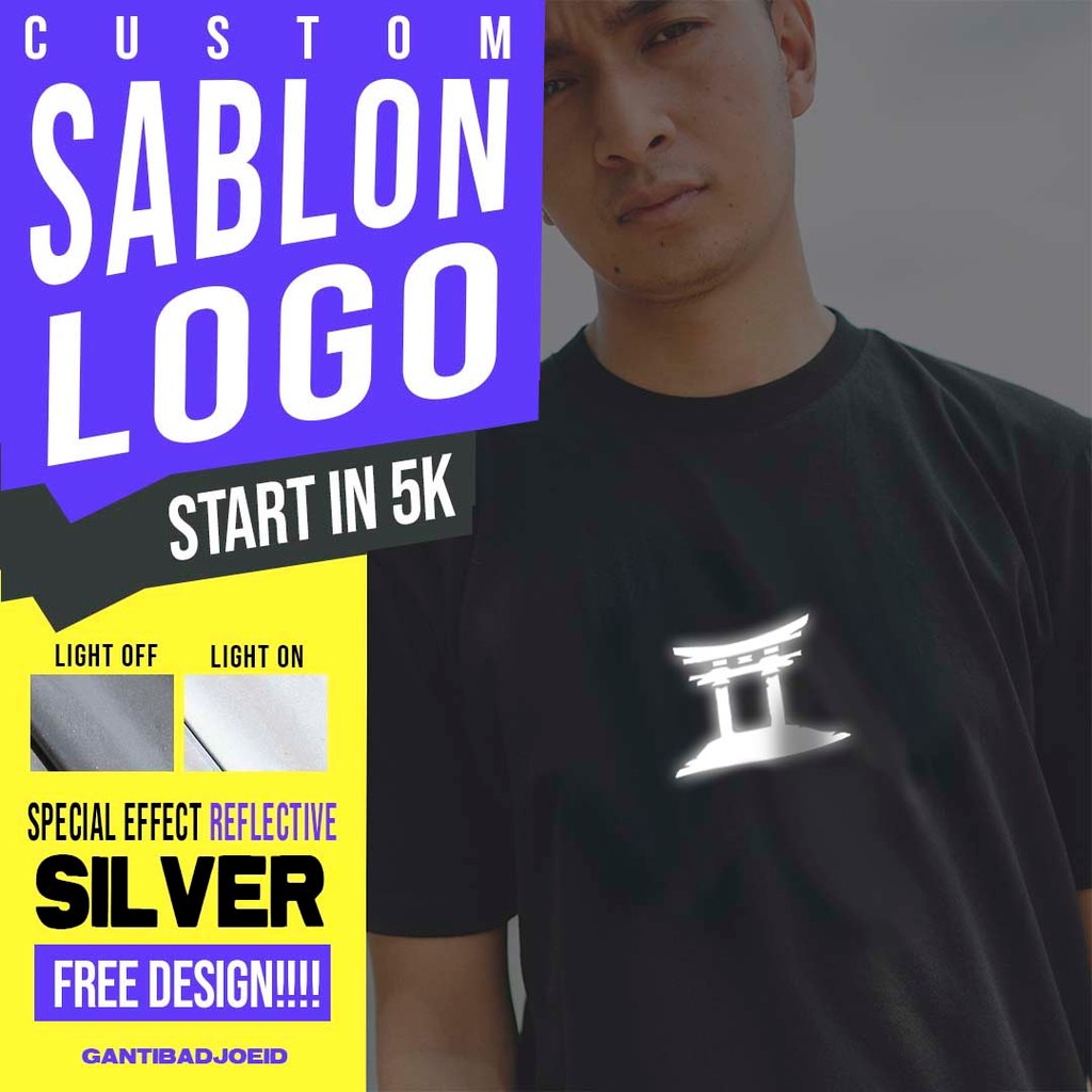 Jual GANTIBADJOE - Cetak Custom Desain Sablon Reflective Silver Ukuran ...