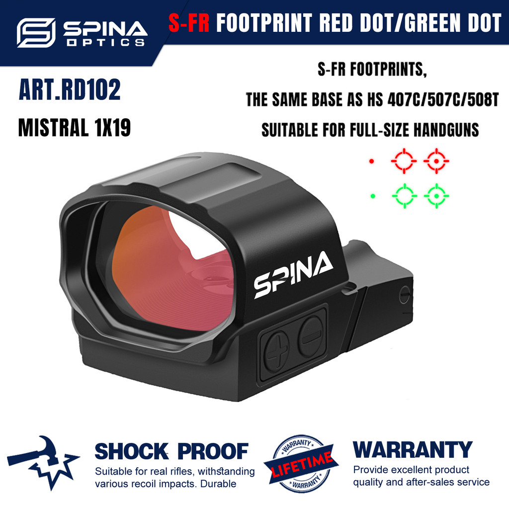 Jual SPINA OPTICS Mistral Multi Reticles Red Dot&Green Dot S-FR ...
