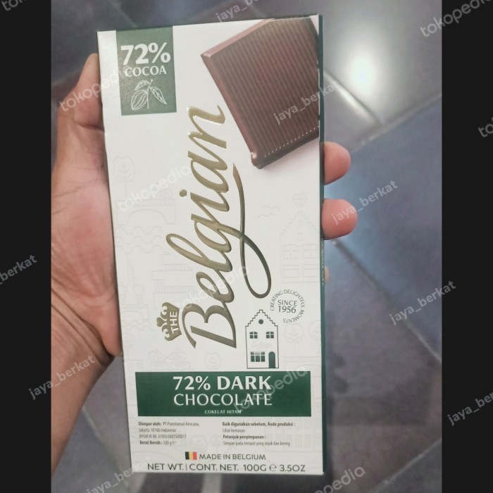 Jual belgian dark chocolate 72% 100gr | Shopee Indonesia