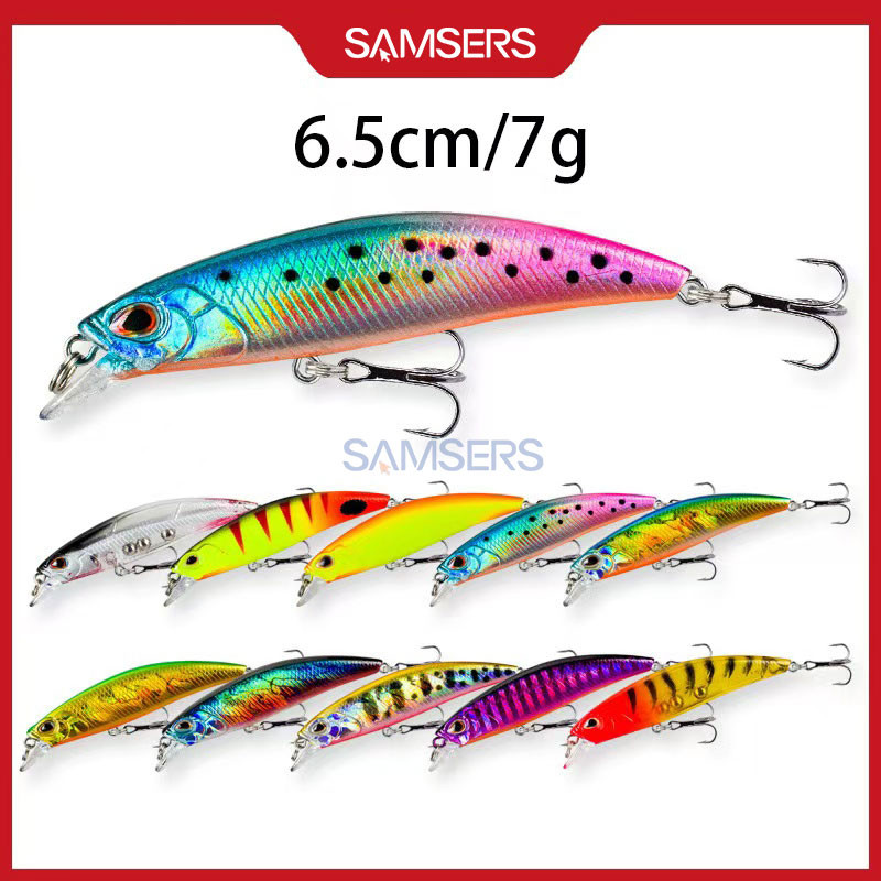 Jual Umpan Lure Minnow 6.5cm/5g Slow Sinking Fishing Bait Set Tackle Lure For Fishing Swim Bait ...