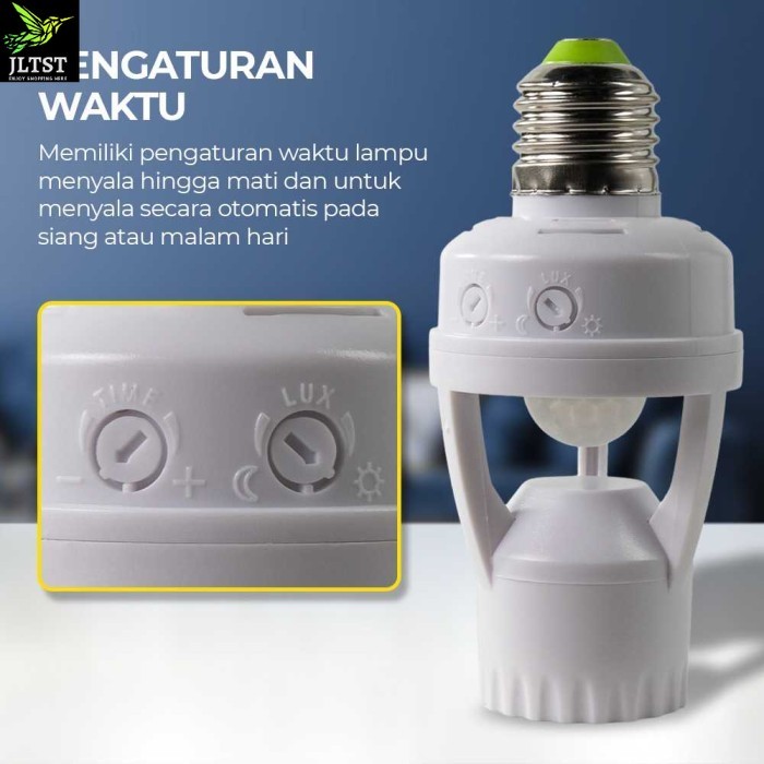 Jual Smart Fitting Lampu Sensor Gerak Otomatis PIR Motion Sensor ...