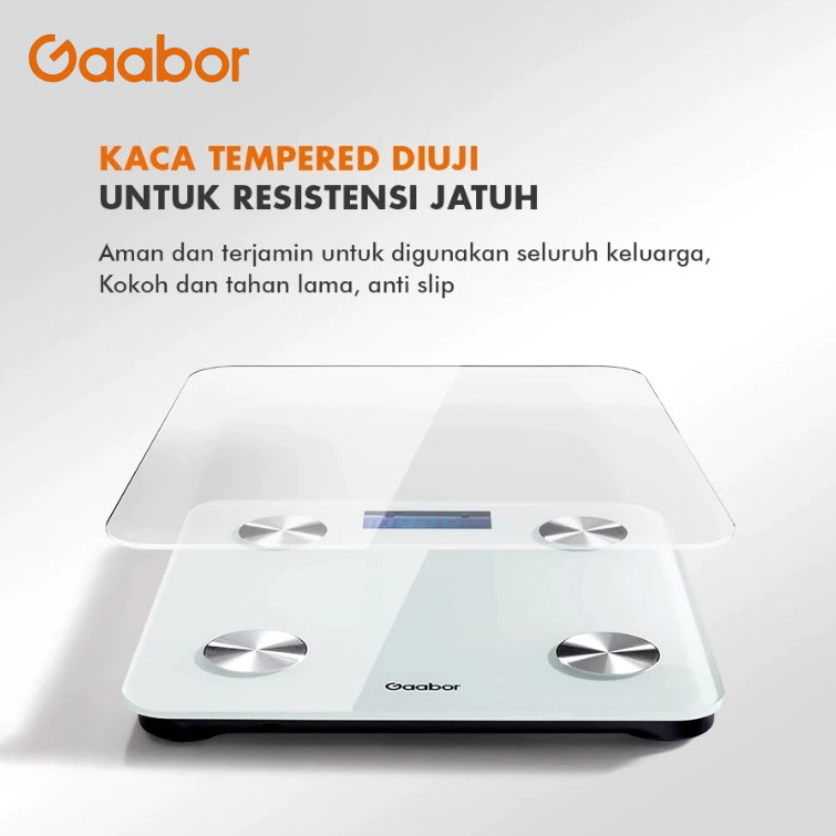 Jual Gaabor Smart Digital Fat Scale Layar LED Timbangan Komposisi Tubuh ...