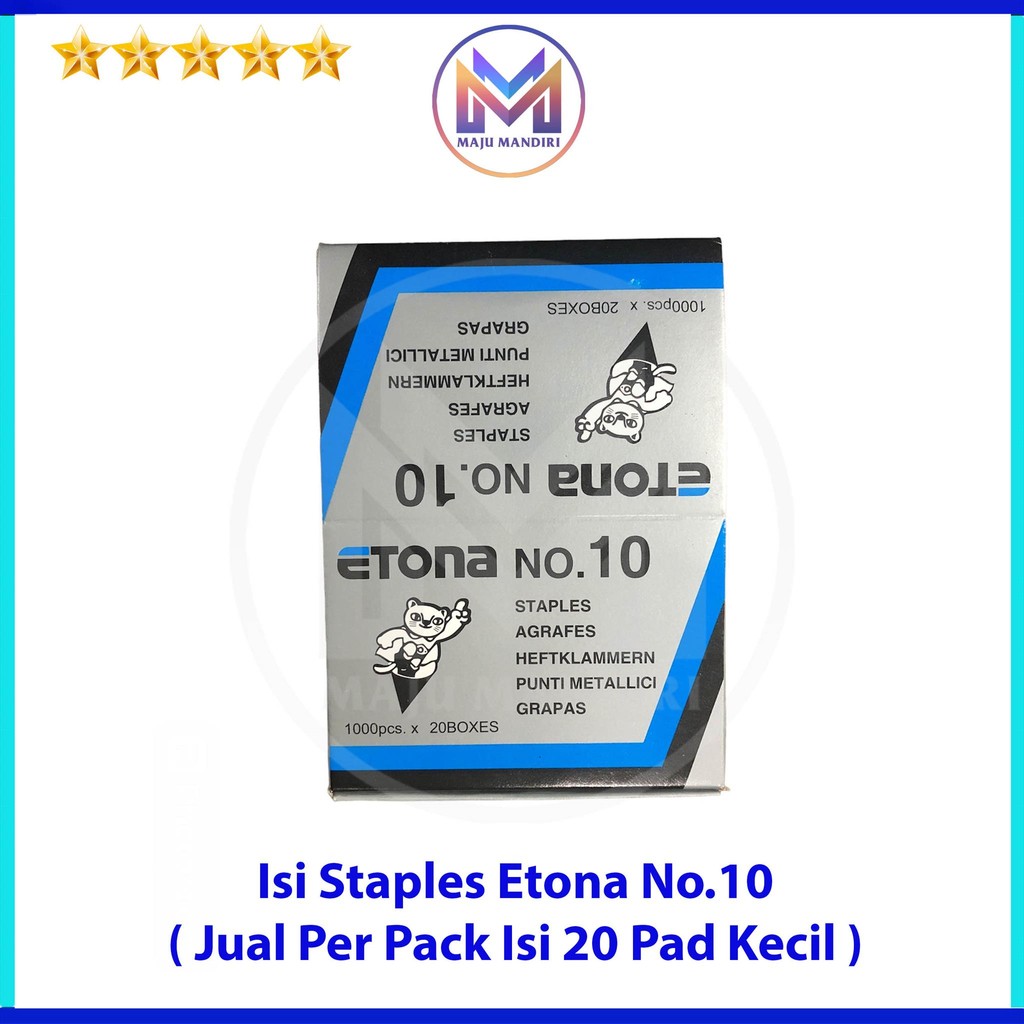 Jual Isi Staples Etona No.10 Untuk Stapler HD-10 HD-10D HD-10S (Mini ...