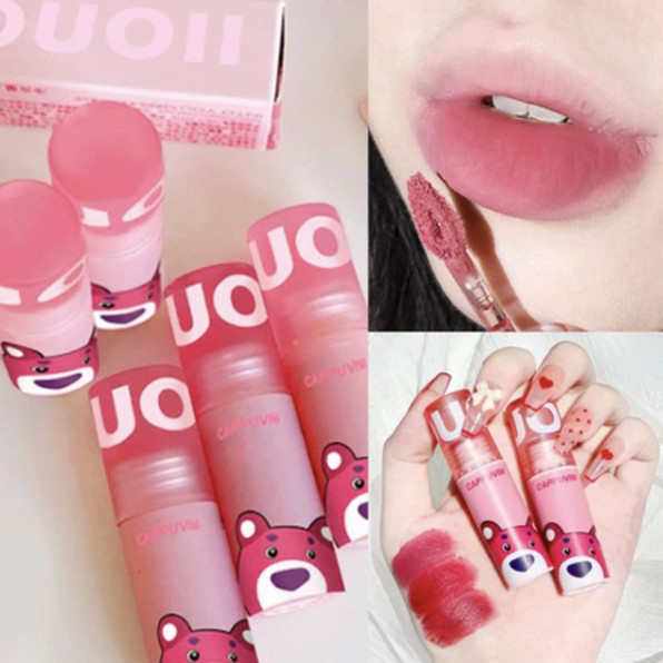 Jual Cappuvini Matte Lip Glaze Lotso Bear 5 Warna Lipstik Beruang Stroberi Lip Cream Korea CA005 ...