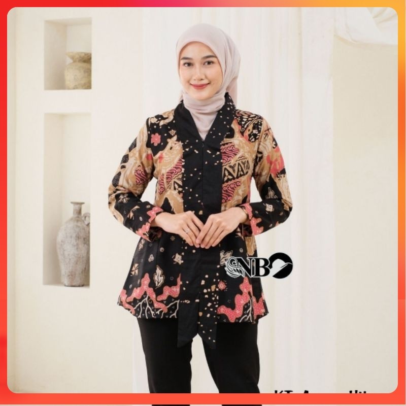 Jual ATASAN BATIK WANITA MODREN BAJU BATIK KANTOR WANITA BATIK NEW BLUS ...