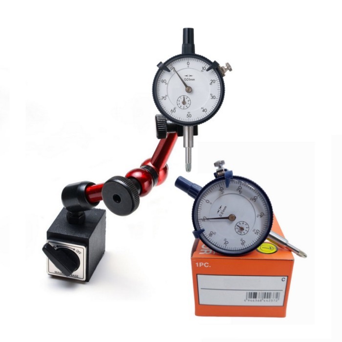 Jual Paket Dial Indicator 2046S + Magnetic Base Flexible Mini Dudukan ...