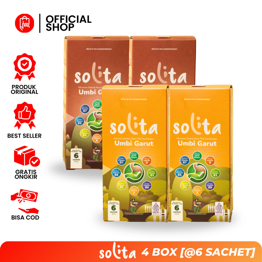 Jual solita Umbi Garut Paket HEMAT 4 Box isi 6 Mix, 2 Box rasa Cokelat ...