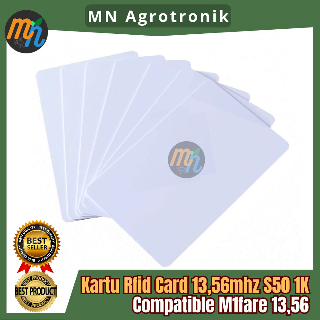 Jual Kartu Rfid Card 13,56mhz 13.56mhz S50 1K Compatible M1fare 13.56 ...