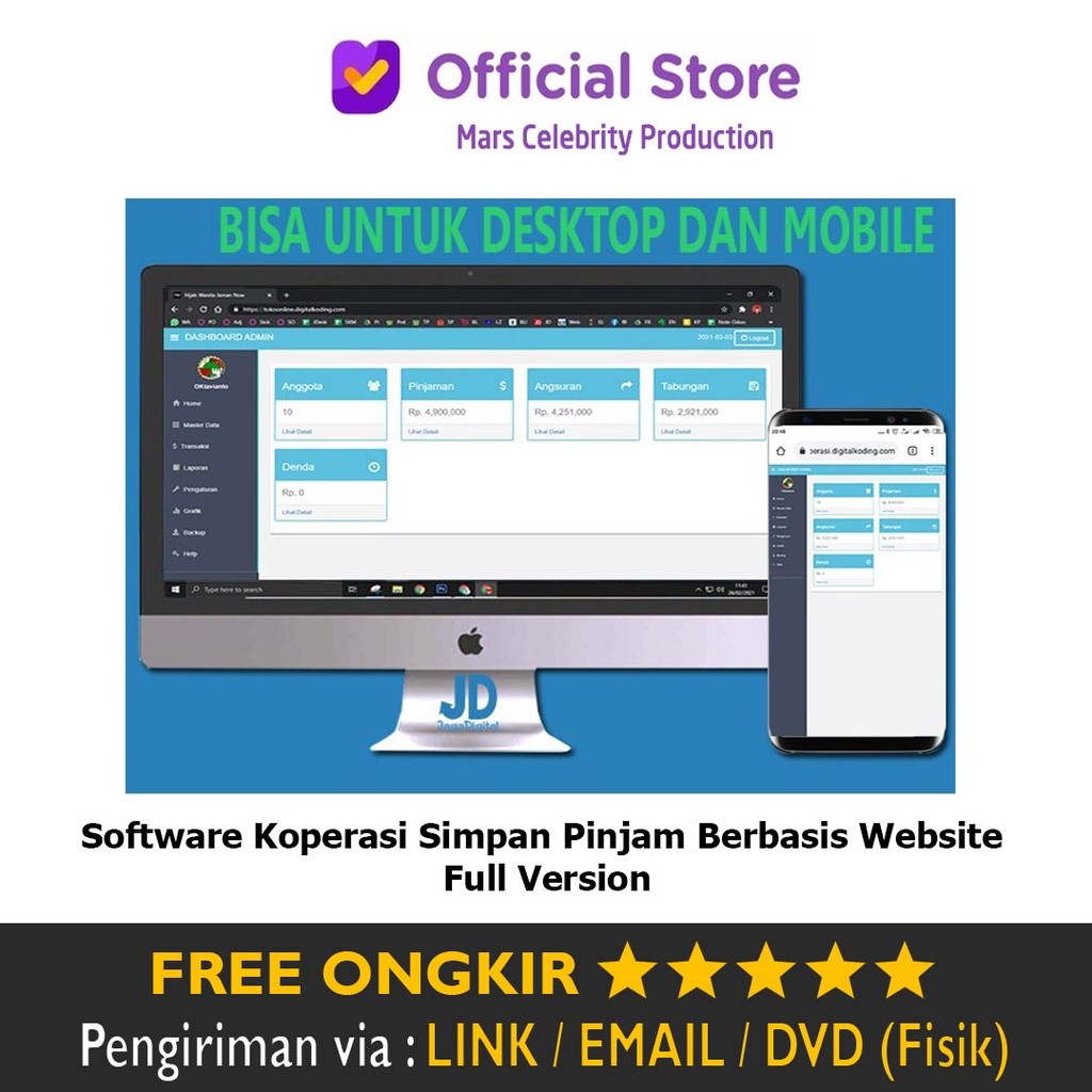 Jual Program Koperasi Simpan Pinjam Berbasis Website Web Full Version ...