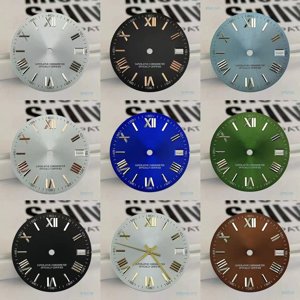 Jual 28.5mm Roman Numeral No Luminous S logo Dial coffee Suitable NH35 ...