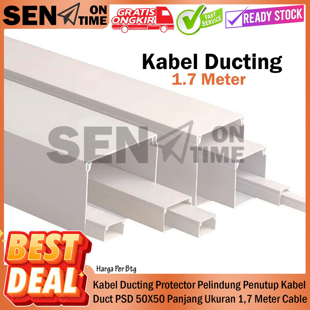 Jual Kabel Ducting Protector Pelindung Penutup Kable Duct Psd 50x50 Uk ...