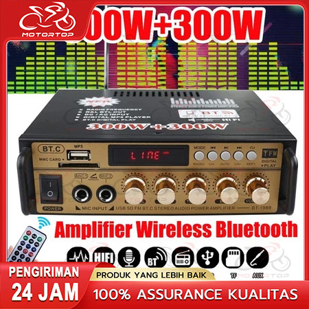 Jual [COD]Power Ampli Amplifier Bluetooth Karaoke Home Theater FM Hi Fi ...