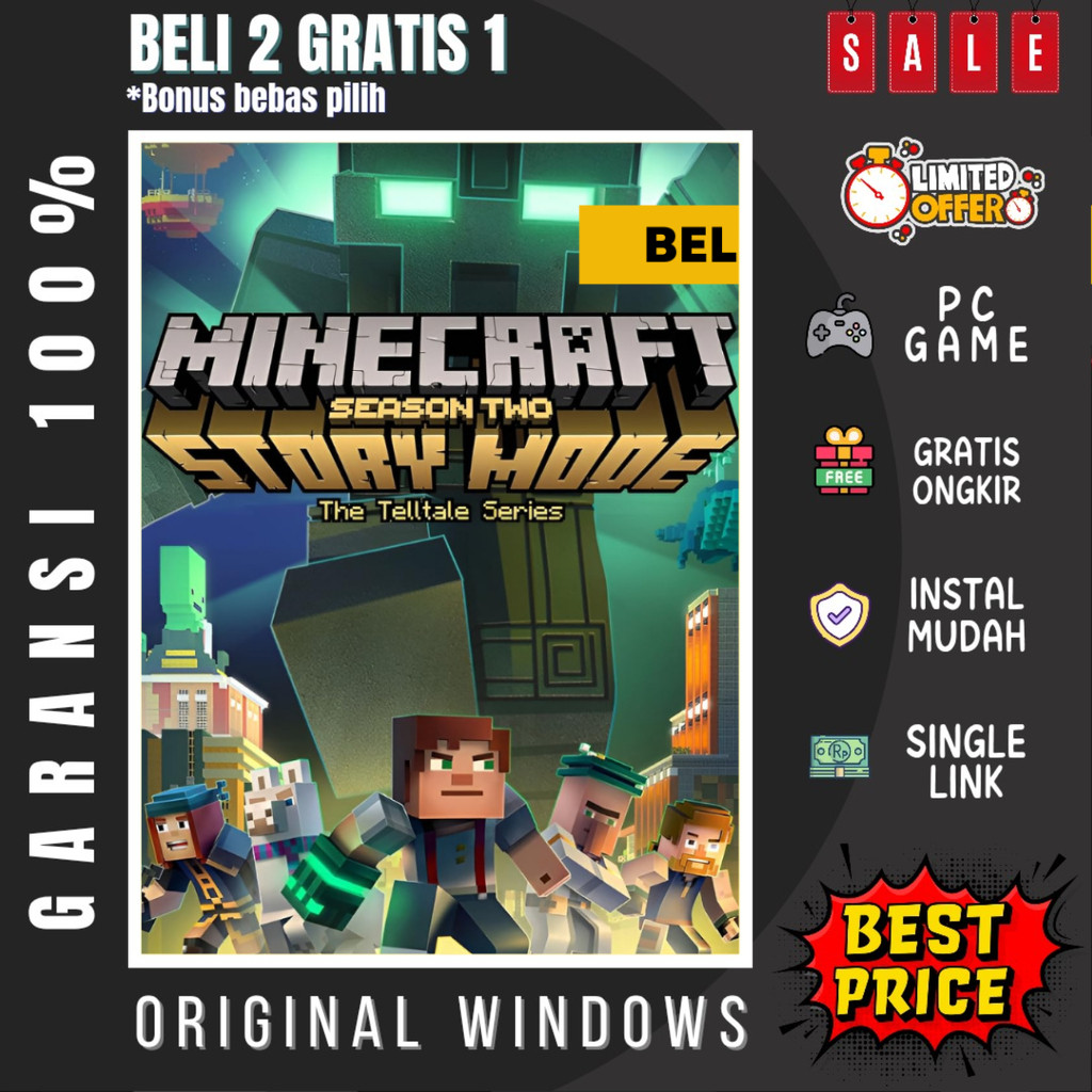 Jual MINECRAFT STORY MODE SEASON TWO - GAME PC - GAME LAPTOP - PC GAMES - BELI 2 GRATIS 1 ...