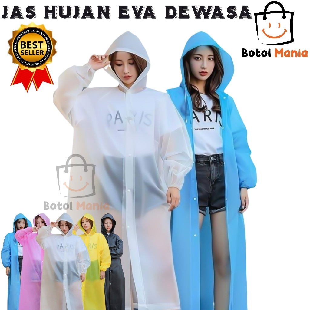Jual BM - JAS HUJAN EVA JAS HUJAN DEWASA / JAS HUJAN PONCHO PLASTIK EVA / RAIN COAT / MANTEL ...