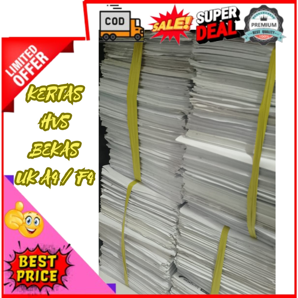 Jual Kertas Resi Hvs Bekas Kertas Hvs Bekas 1kg Kertas Bekas A4 F4 ...