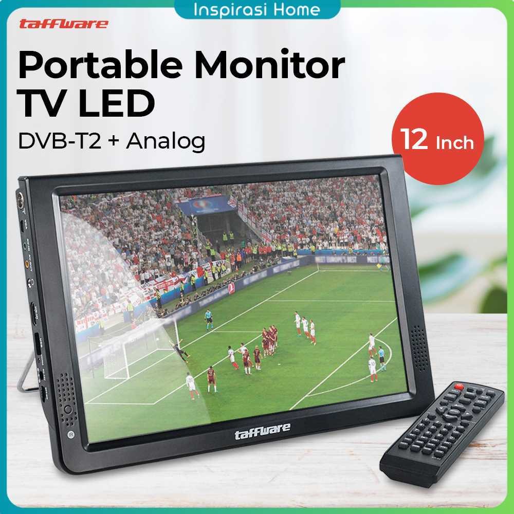 Jual Taffware Portable Monitor TV 12 Inch LED HD DVB-T2 Analog 1500mAh ...