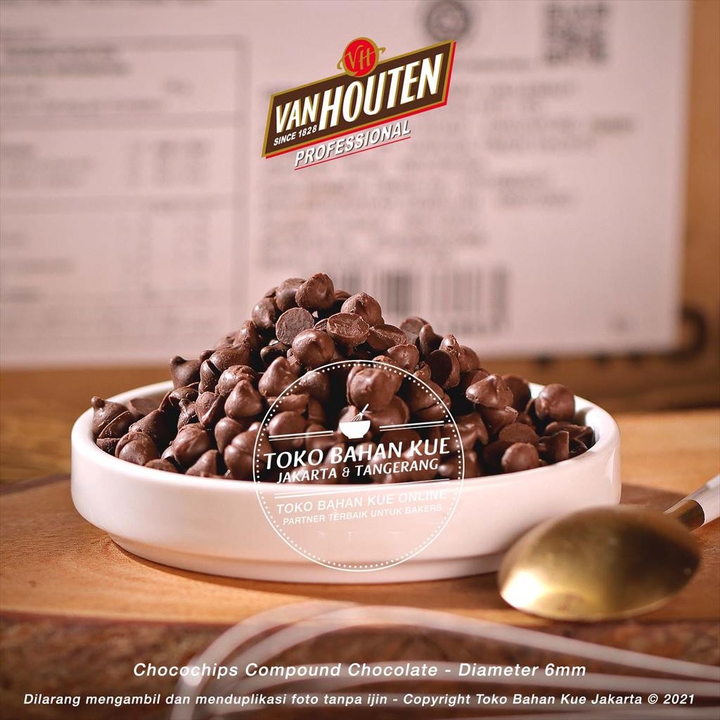 Jual Van Houten - Chocochips Semi Sweet COMPOUND 100gr Choco Chip ...