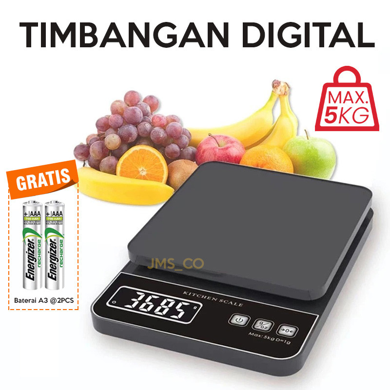 Jual Timbangan Dapur Digital 5 Kg Kilogram Timbangan Mini Tepung Kue ...